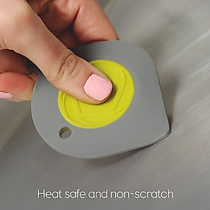 Full Circle Power Couple Cast Iron Pot Cleaner, Pan Scraper, White