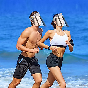 WAYCOM Sun Cap, Sun Visor Hat Silver&White - UV Protection Hat -Premium UPF 50+ Hat for Hiking, Golf, Tennis, Outdoors (White & Silver)