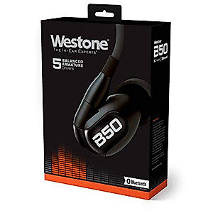 New Westone B50 with Bluetooth Cable Five-Driver True-Fit Earphones with High Definition Silver MMCX Cable