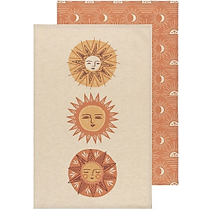 Danica Studio Soleil Cotton Linen Blend Kitchen Towel 18 x 28 inches, Set of 2