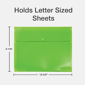 Oxford Plastic Expanding Files, 8 Pack of 5 Pocket File Organizers with 4 Tabs and Snap Closure, Letter Size Paper, 2 Black, 3 Blue, 3 Green (52005)