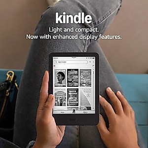 New Amazon Kindle (16 GB) - Lightest and most compact Kindle, with glare-free display, faster page turns, adjustable front light, and long battery life - Black + 3 Months Free Kindle Unlimited (with auto-renewal)