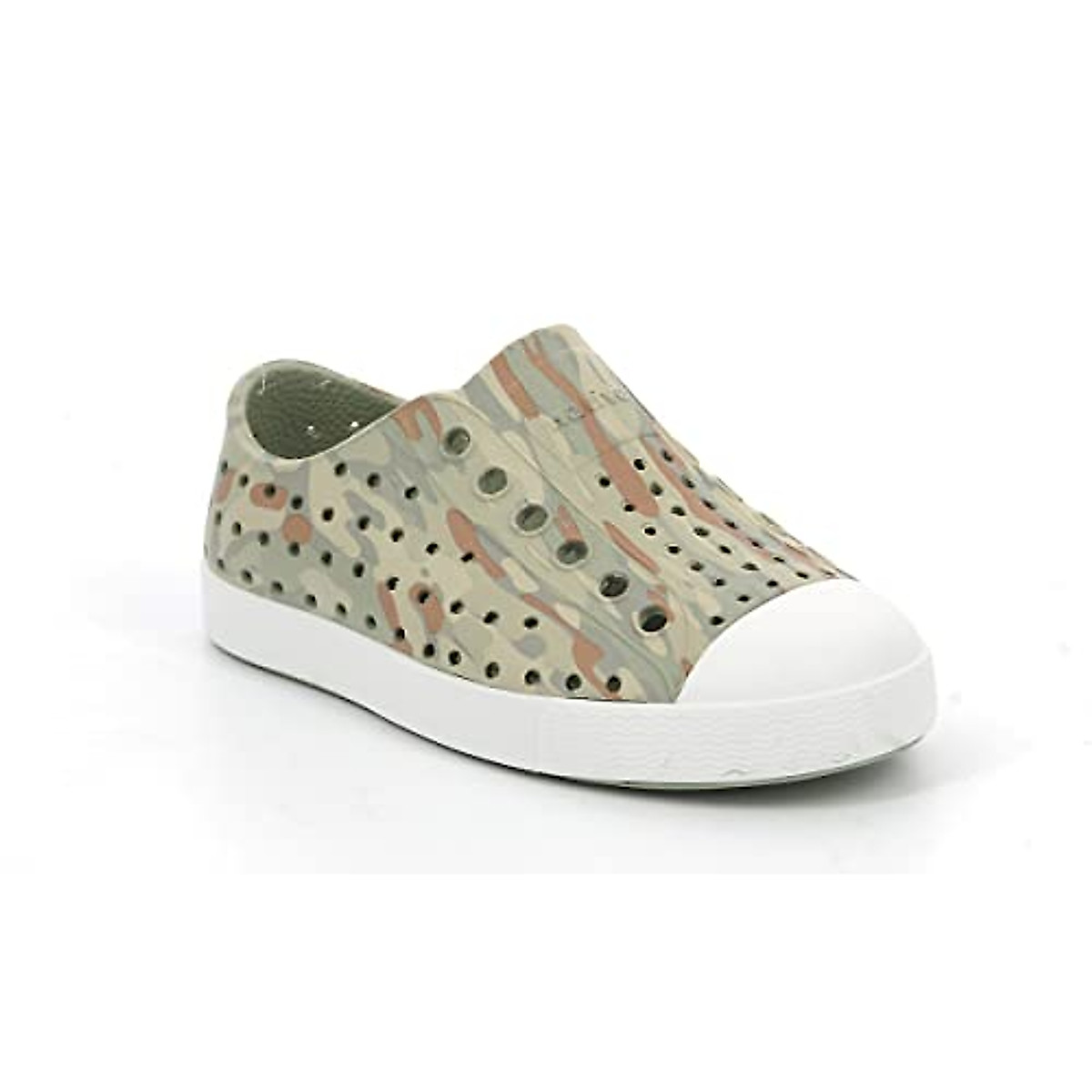 Native Shoes Kids Jefferson Print Sneakers for Little Kids - Free Friendly Step, Eva Upper, and Let Feet Breathe Elm Green/Shell White/Elm EU Camo 12 Little Kid M