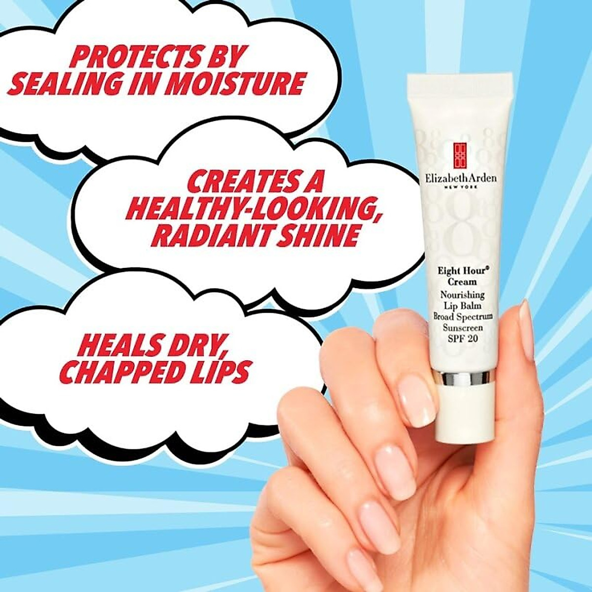 Elizabeth Arden Eight Hour Cream Nourishing Moisturizing Lip Balm,Broad Spectrum Sunscreen SPF 20, 0.5 Ounce