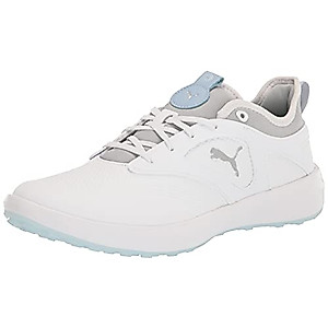 Puma Golf Women's IGNITE MALIBU WMNS Golf Shoe, PUMA White-PUMA Silver-Lucite, 9