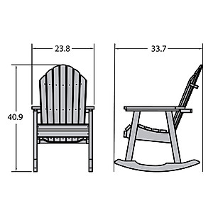Highwood AD-RKCH6-BKE Hamilton Rocking Chair, Black