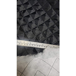 AD FABRIC, Polyester Quilted Padded Lining Fabric Black, 60" Wide, Sold by Yard, in Yards Continuous.