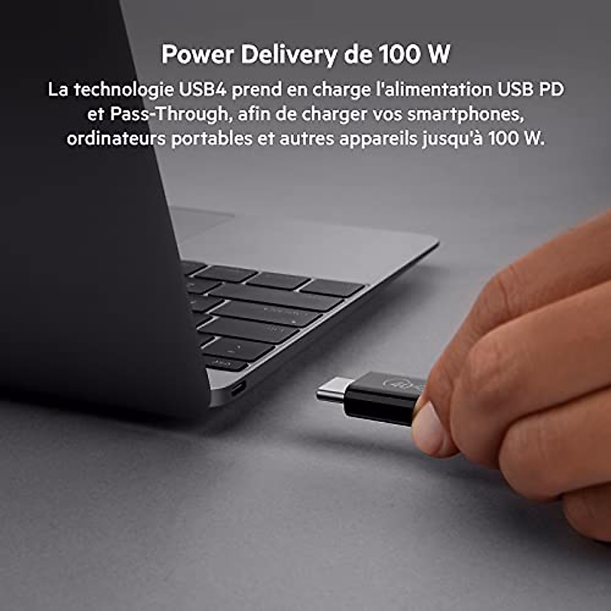 Belkin USB 4 Cable, 2.6ft (0.8m) USB IF Certified with Power Delivery up to 100W, 40 Gbps Data Transfer Speed and Backwards Compatible with Thunderbolt 3, USB 3.2, and More