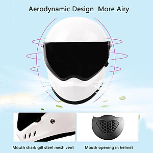 DCLINA Girls Cool Women's Motorcycle Helmet Men's Modular Flip up Visors Retro Full Face Helmets, DOT Approved Helmet, for ATV Moped Racing Crash Motocross, with Vent Holes/Braid/Bow