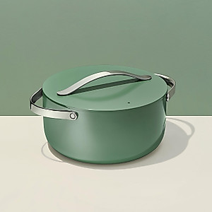 Caraway Nonstick Ceramic Dutch Oven Pot with Lid (6.5 qt, 10.5") - Non Toxic, PTFE & PFOA Free - Oven Safe & Compatible with All Stovetops (Gas, Electric & Induction) - Sage