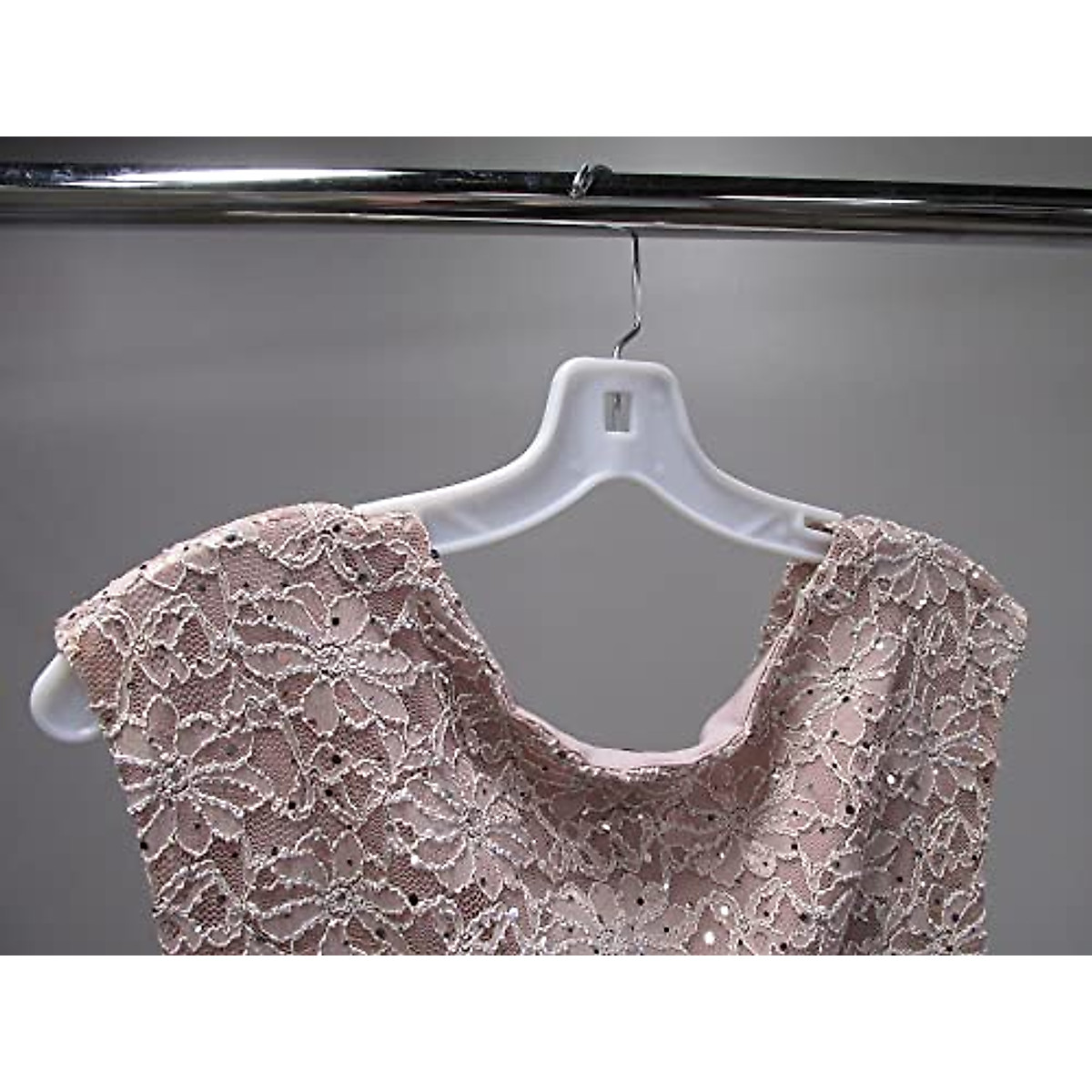 NAHANCO 1405 Plastic Dress Hanger, Jumbo Weight, 17", White (Pack of 100)