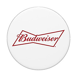 Budweiser White PopSockets Stand for Smartphones & Tablets PopSockets PopGrip: Swappable Grip for Phones & Tablets