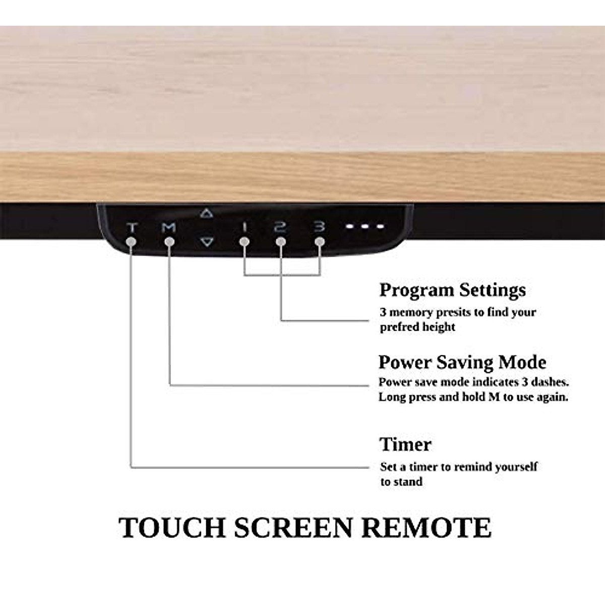 ErgoMax Adjustable Ergonomic Standing Workstation Electric Desk Frame w/Dual Motor, Tabletop Not Included, 50 Inch Max Height, Black