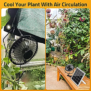 Blessny 6 inch Solar Powered Fan, 10W Solar Panel Exhaust Fan High Air-Flow 2000RPM 36dB Super Quiet for Cooling Dog House, Pet House, Grenhouse Plant Air Circulation
