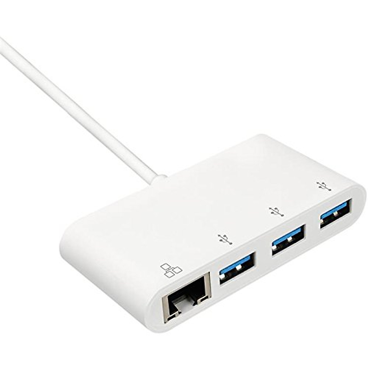 INLAND ProHT USB 3.1 Type C to 3 USB and Ethernet Adapter