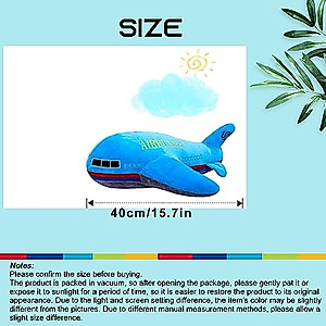 zxmbeddings 15.7" Airplane Plush Stuffed Aircraft Pillow Model Plane Toys,Gifts for Kids,Red