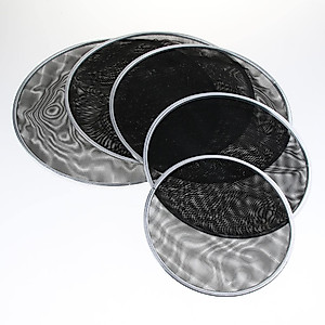 2-Ply Mesh Silent SKIN for Drum Set Replacement, Black, 8inch
