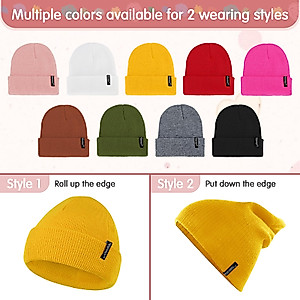 American Trends Baby Beanie Hat for Toddler Kids Beanies Infant Baby Boys Girls Knit Winter Hats 1 Pack Black 0-3 Years