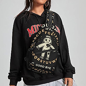 NiuKom Ouija Board Voodoo Doll Occultism Sling Backpack Crossbody Chest Bag Crossbody Shoulder Bag Gym Cycling Travel Hiking Daypack For Women Men