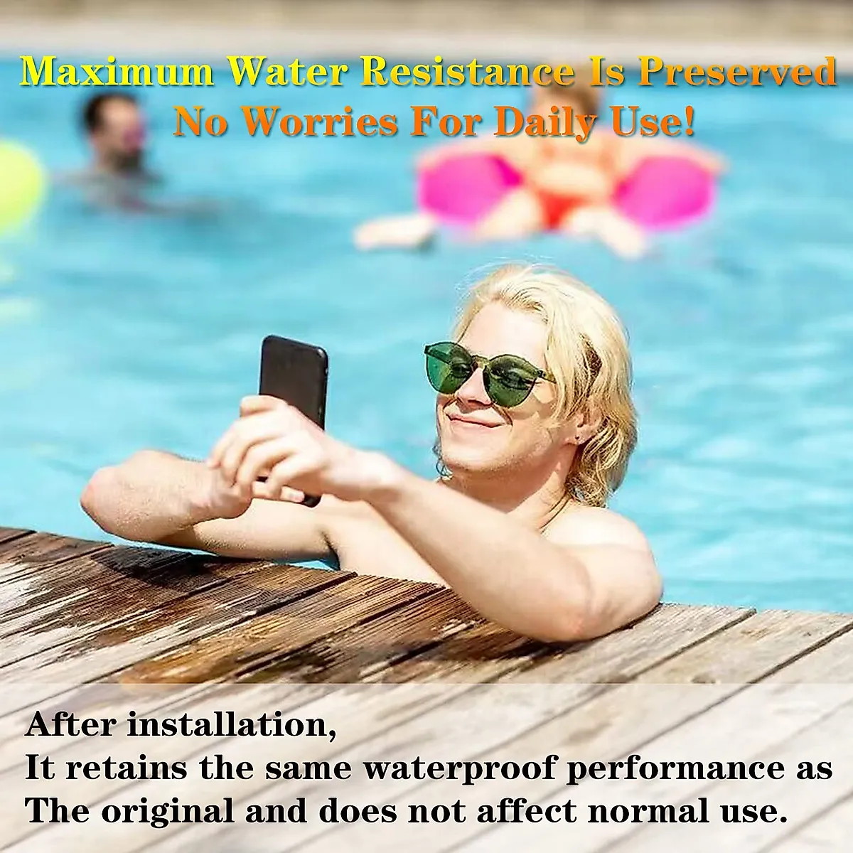 ReuWeu Back Glass Cover Replacement Compatible with iPhone XR 6.1" + Professional Tools (Yellow)