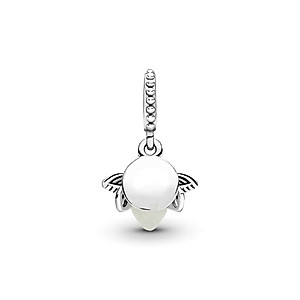 Glow-in-the-dark Firefly Dangle Charm 925 Sterling Silver Pendant,Jewelry Bead Gift for Women Bracelet&Necklace