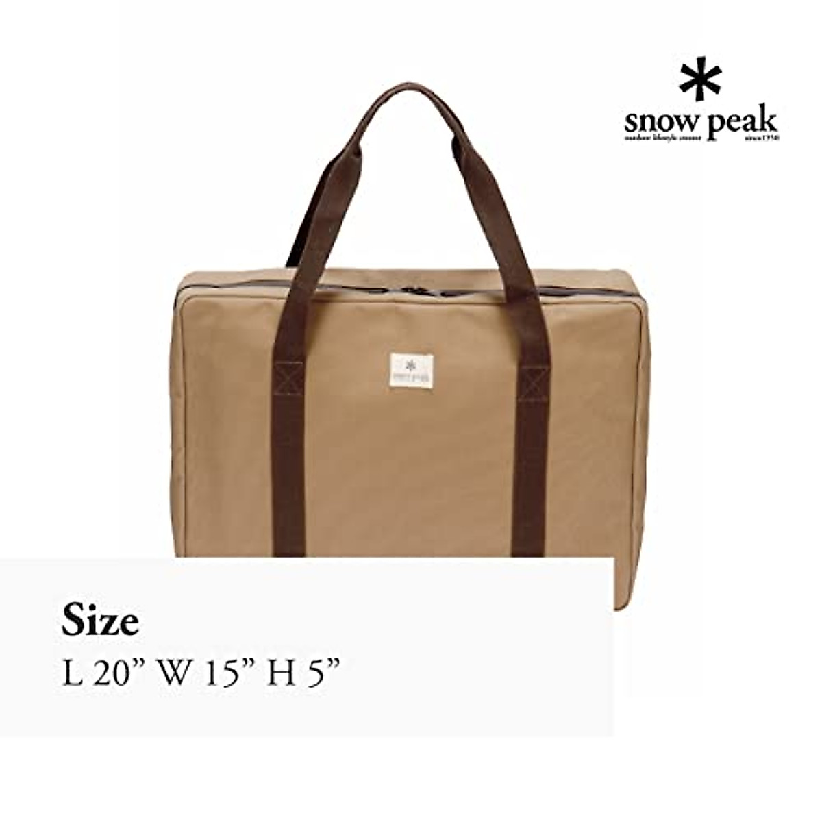 Snow Peak Two Burner Stove Storage Case, Brown