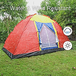 MKSY 8 Person Tent for Camping, Waterproof Windproof Cabin Tent Family Tent Easy Set Up Party Large Tent with Portable Carry Bag for Hiking Traveling