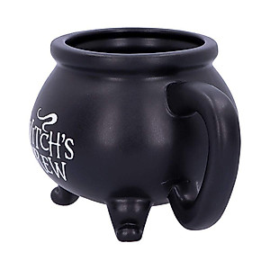 Nemesis Now U4791P9 Smooth Black Witch's Brew Cauldron Mug 13.5cm, Resin w. Stainless Steel