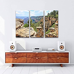 3 Panels Wall Art Pictures Point Sublime Trail View Modern Canvas Print Paintings Artwork Framed Posters for Office Home Decor Ready to Hang