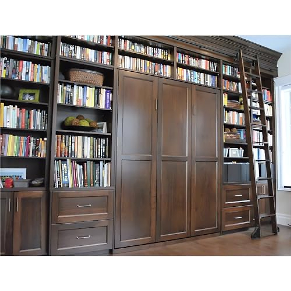 Tlongxia【Vertical-King Murphy Bed Kit DIY Hardware with Coarse Gas Bumper Spring Frame Mattress Concealed for Semi-Automatic Foldable Cabinet Bed Closet Bed Room Study Wall Bed Easy to Install