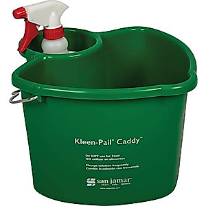 San Jamar KP500 Kleen-Pail Commercial Cleaning Caddy System, Green