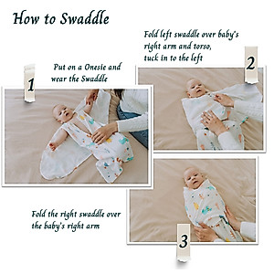 Adjustable Wearable Sleep Sack Newborn 0-6 Months | Baby Swaddle Blanket Boys, 3-6 Months | Soft Breathable Cotton Sleep Bag Infant, Sleepsack Newborn Essentials, 1.5 TOG All Seasons, Multicolor