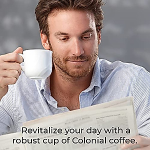 Colonial Coffee Packets, Pre Ground Coffee Packs, Signature Breakfast Blend Medium Roast, Bulk Single Pot Bags for Drip Coffee Makers, (2.5 oz Bags, Pack of 32)