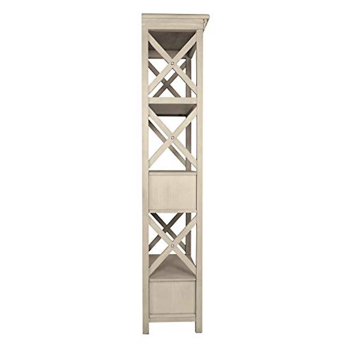 Signature Design by Ashley Bolanburg Cottage Chic Display Cabinet or Bookcase, Antique White
