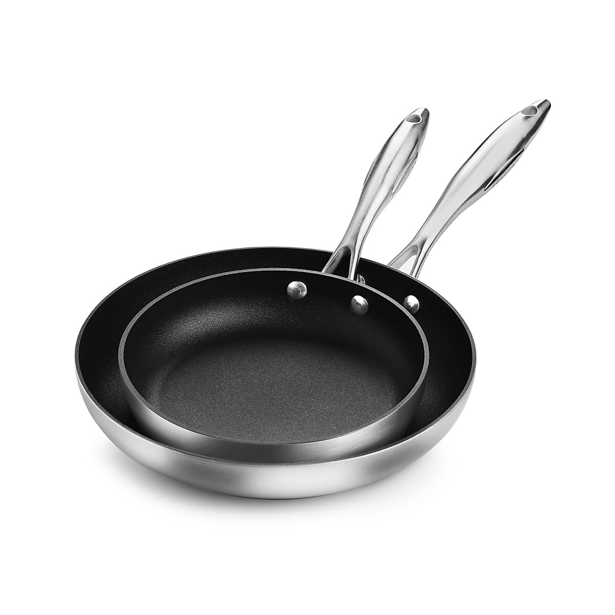 Scanpan CX+ 8 & 10.25" Fry Pan Skillet Set - Stratanium Plus Nonstick - 5-ply Stainless Steel