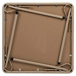 EMMA + OLIVER Kids Tan Folding Game and Activity Table - Toddler Table for Daycare Center