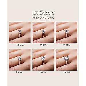 IceCarats 925 Sterling Silver Diamond Ring Size 6