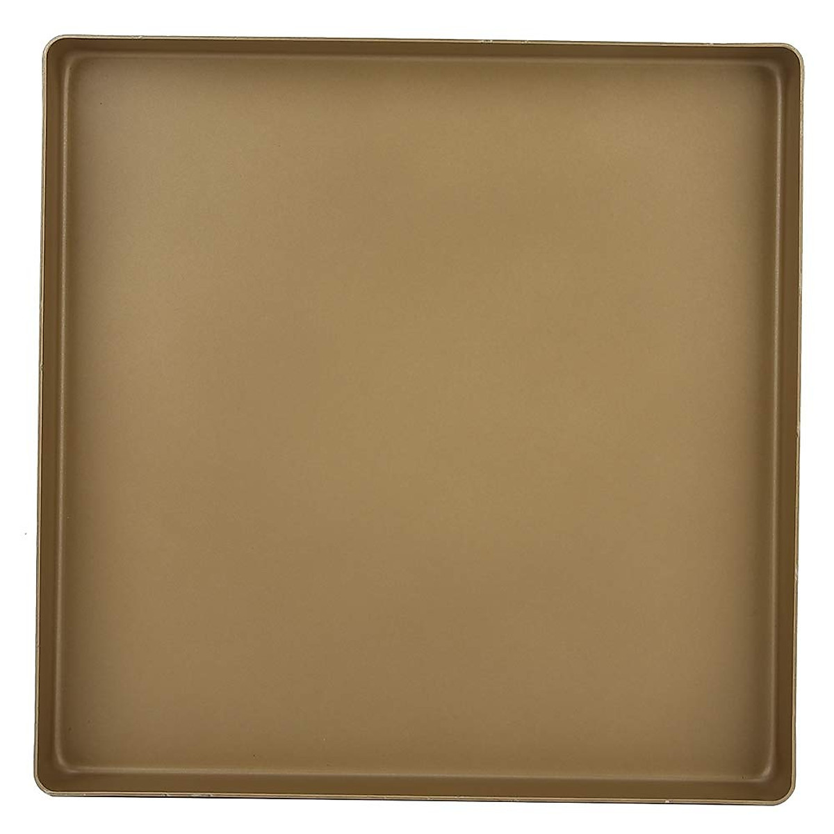 Aluminum Alloy Non-Stick Baking Tray, Square Shape Baking Sheet 28 x 28 x 3 cm, Gold