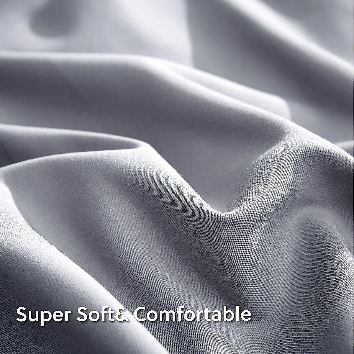 Bedsure Satin Sheets - Grey Satin Sheets Queen Size for Hair and Skin, Gifts for Women