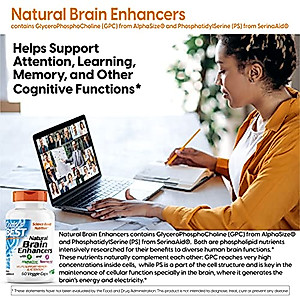 Doctor's Best Natural Brain Enhancers, Non-GMO, Vegan, Gluten Free, 60 Veggie Caps (DRB-00214)