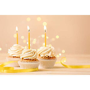 50 Natural 100% Pure Raw Beeswax Taper Candles ( 6") Natural Honey Scent Birthday Cake, Dripless, Smokeless, Nontoxic, Natural Cotton Wick