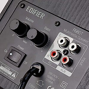 Edifier R980T 4in Active Bookshelf Speakers - 2.0 Computer Speaker (Renewed)