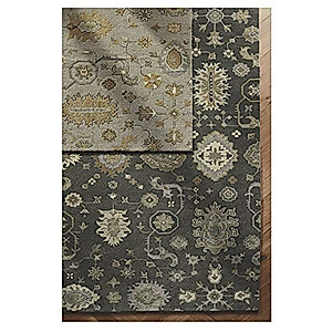 Crate and Barrel Juno Gray Traditional Persian Handmade 100% Wool Rugs & Carpets (6x9)