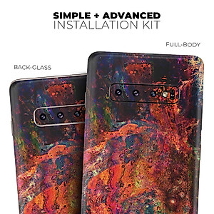 DesignSkinz Liquid Abstract Paint Remix V65 Protective Vinyl Decal Wrap Skin Cover Compatible with The Samsung Galaxy S20 (Screen Trim & Back Glass Skin)