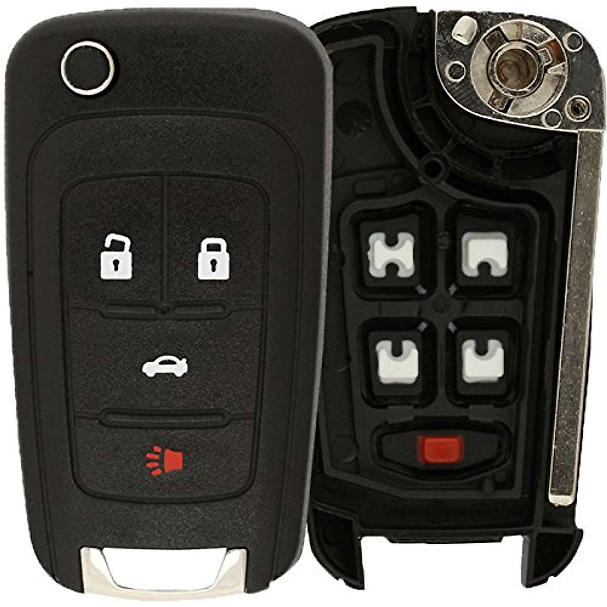 KeylessOption Just The Case Keyless Entry Remote Control Car Key Fob Shell Replacement for OHT01060512