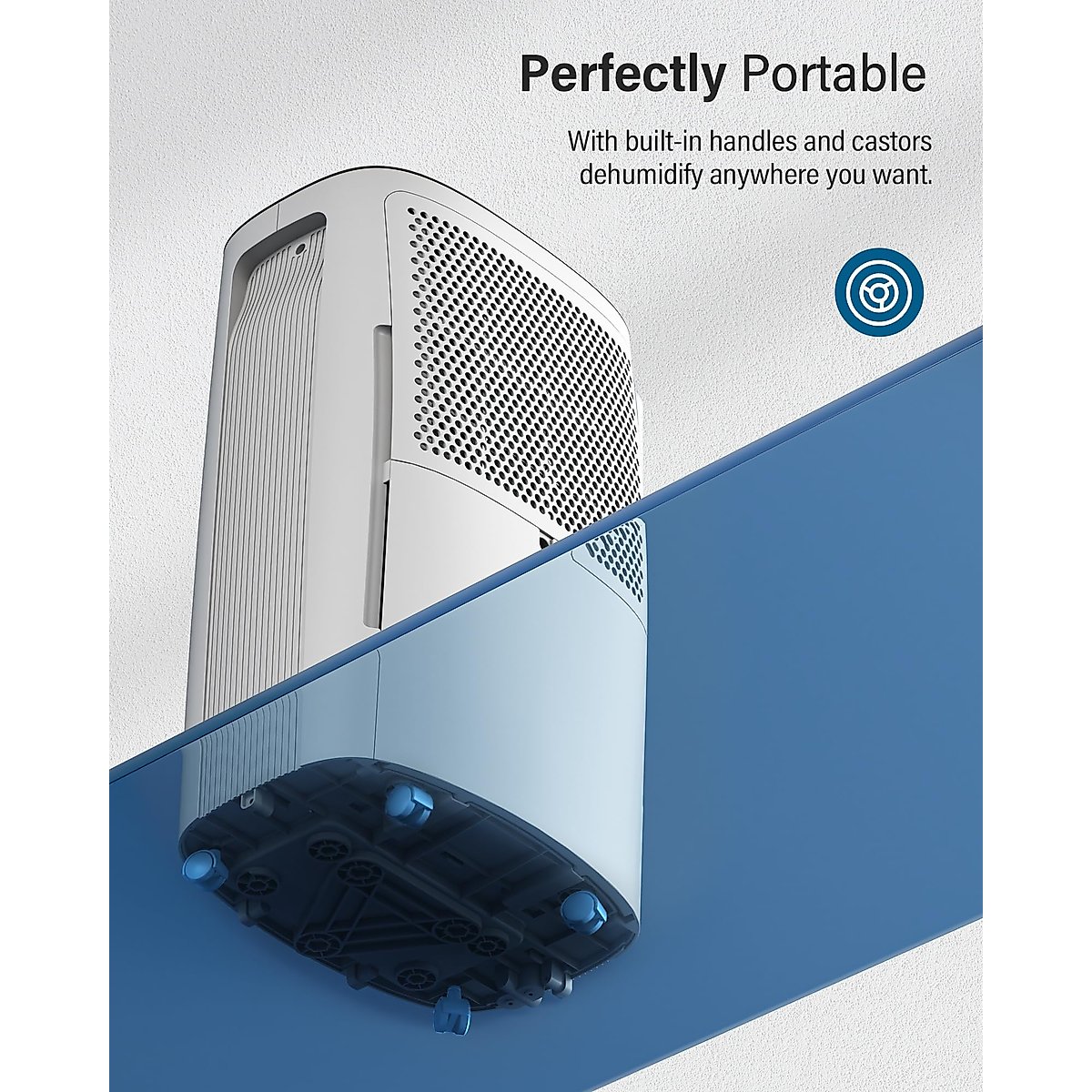 Hansabenne 70-Pints Dehumidifier for Basements - 4500 Sq. Ft. Compact Dehumidifier with Auto or Manual Drainage- Compact Dehumidifier with Intelligent Humidity Control | Auto Defrost | Dry Clothes