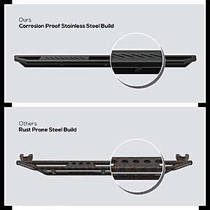 HD Ridez Pocket Drop Steps Armor Compatible with Ford F250 F350 Super Duty 1999-2016 Extended Cab (Side Steps Side Bars)