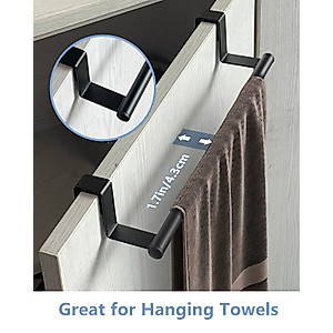 JSVER Over Cabinet Organizer Kitchen Cabinet Organizer, Cabinet Door Organizer with Towel Holder for Cutting Board, Aluminum Foil, Baking Sheet, Plastic Wrap