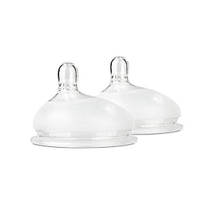Olababy Gentle Bottle Silicone Replacement Nipple 2 Pack (0-3 Months/Preemie Flow)