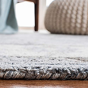 SAFAVIEH Suzani Collection 3' x 5' Grey/Ivory SZN331A Handmade Boho Premium Wool Area Rug